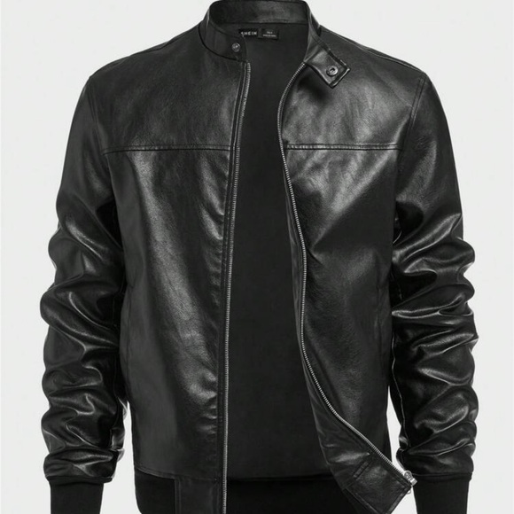 Manfinity | Jackets & Coats | Mens Varsity Moto Leather Jacket | Poshmark